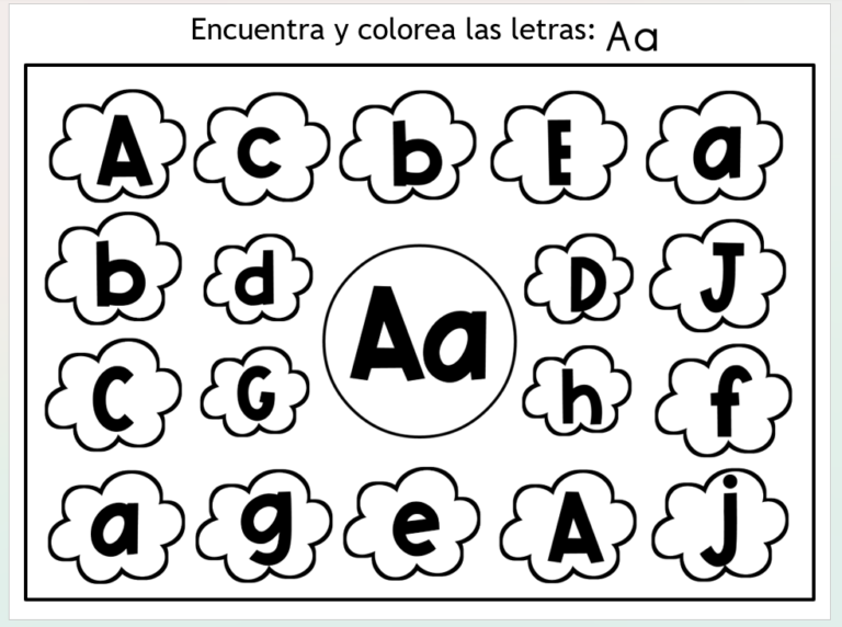 Busca y Colorea Letras Del Abecedario - Educational Images | Picstank