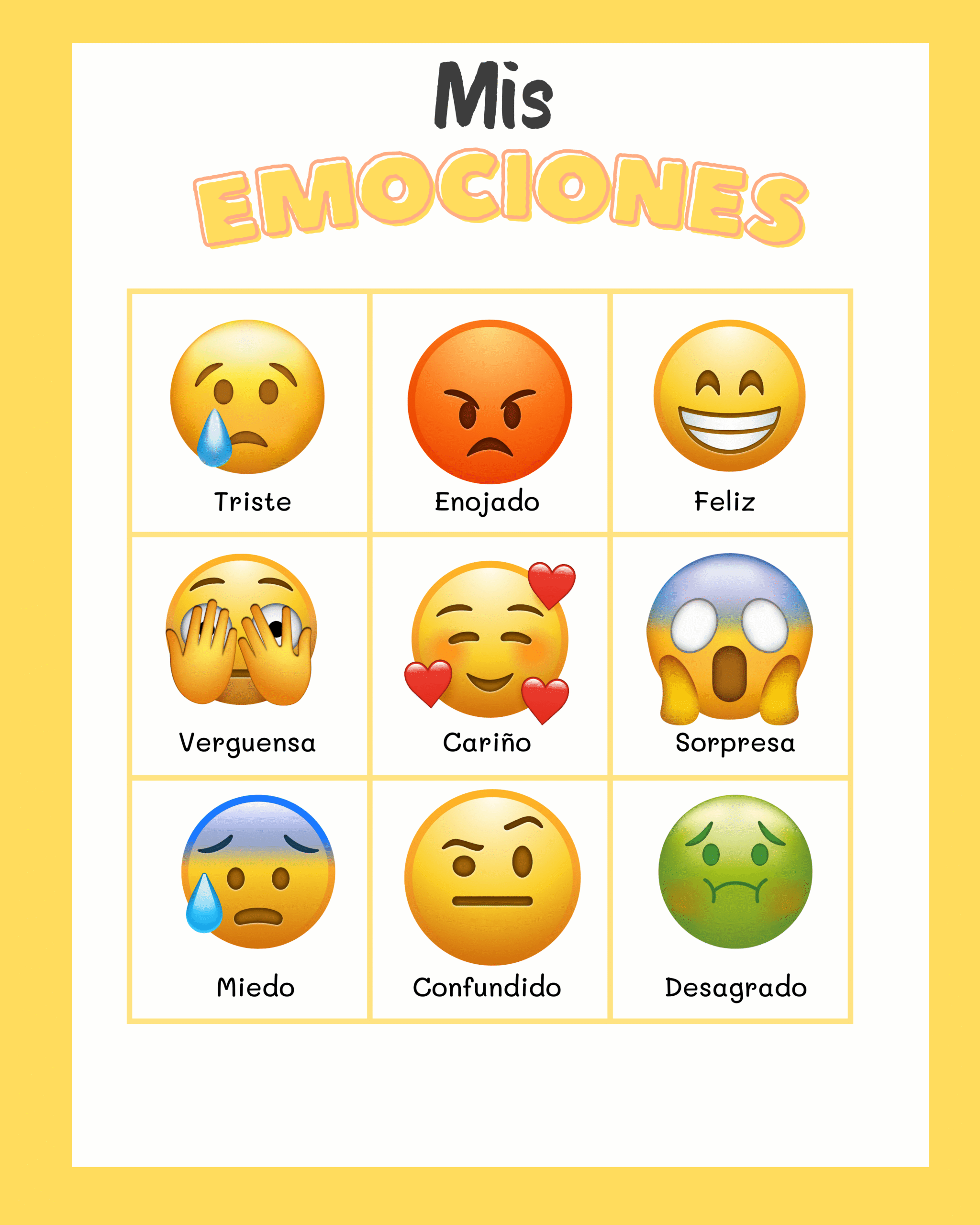 Póster emociones emojis free down money - ElprofeReMa
