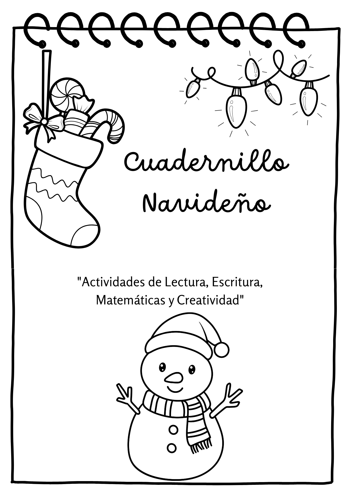 Cuadernillo navideño lectura, escritura, matemáticas, creatividad ...